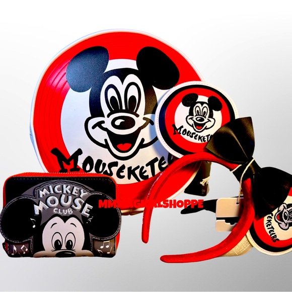 Loungefly | Bags | Disney 0th Mickey Mouseketeers Ear Holder Crossbody ...